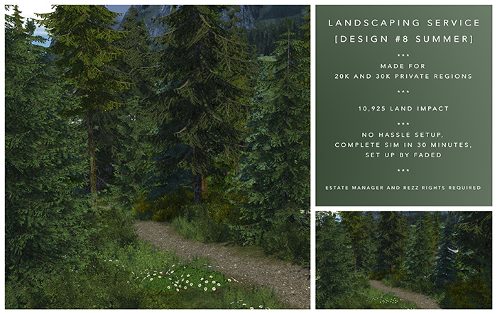Second Life Marketplace - [F] Prefab Landscape 8 - Pine Hill (SUMMER)